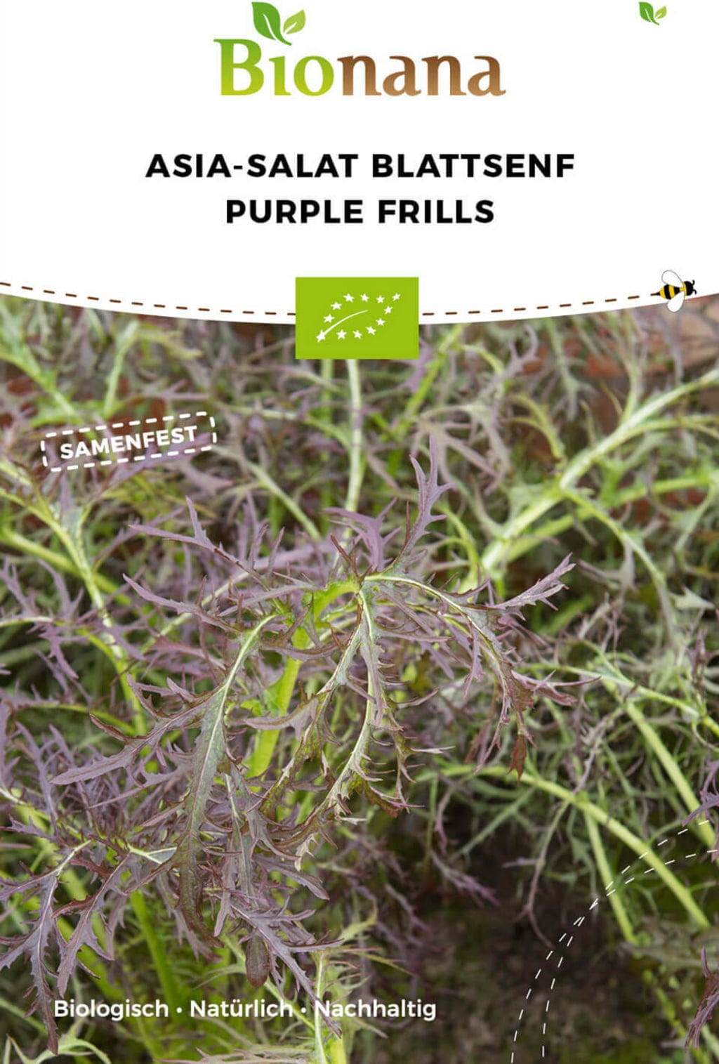 Bionana Bio ázijský šalát "Purple Frills", 1 balenie - Internetový ...