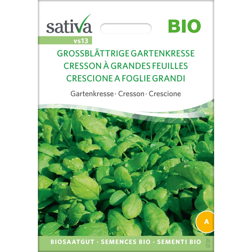 Sativa Biologische Tuinkers "Grossblättrige Gartenkresse", 1 Verpakking ...