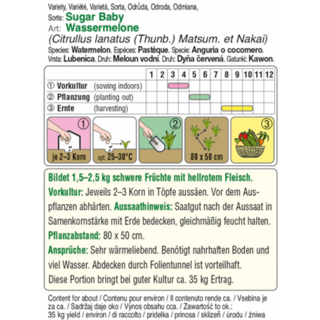 AUSTROSAAT Wassermelone Sugar Baby 1 Packung Bloomling Deutschland austrosaat-wassermelone-sugar-baby-1-packung-bloomling-deutschland