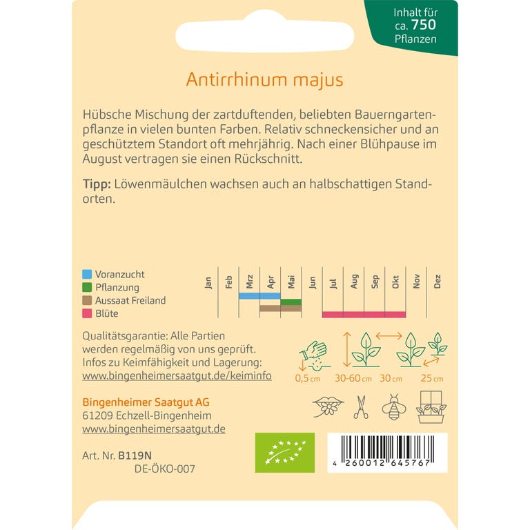 Bingenheimer Saatgut Odolin, 1 pkt - Bloomling spletna trgovina