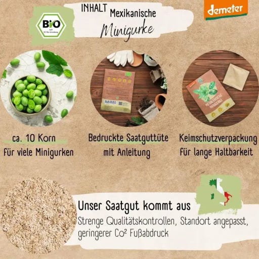 Loveplants Bio mehiške mini kumarice, 1 pkt - Bloomling spletna trgovina
